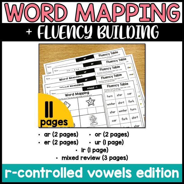 Word Mapping R-Controlled Vowels Words – A Teachable Teacher