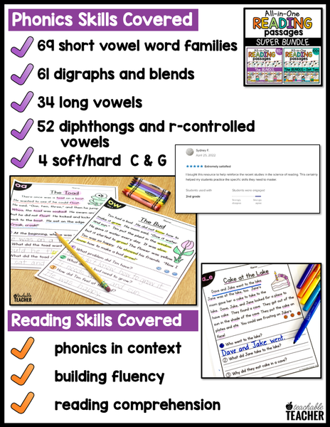 All-in-One Reading Passages SUPER BUNDLE – A Teachable Teacher