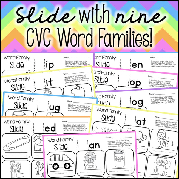 Word Family Letter Slides - CVC Edition – A Teachable Teacher