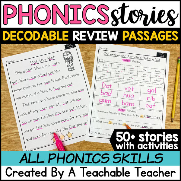 Decodable Phonics Review Passages – A Teachable Teacher
