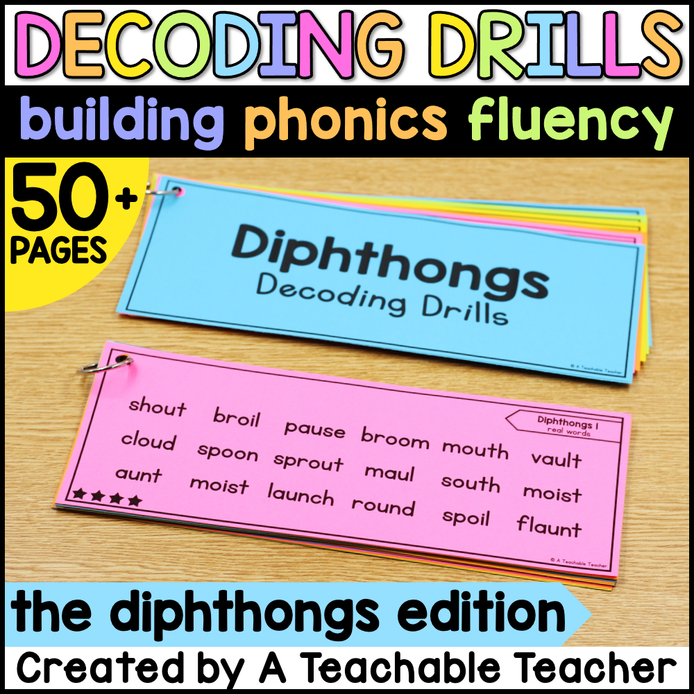 Diphthongs Diphthongs Word Ladders, Word Chaining Phonics Worksheets