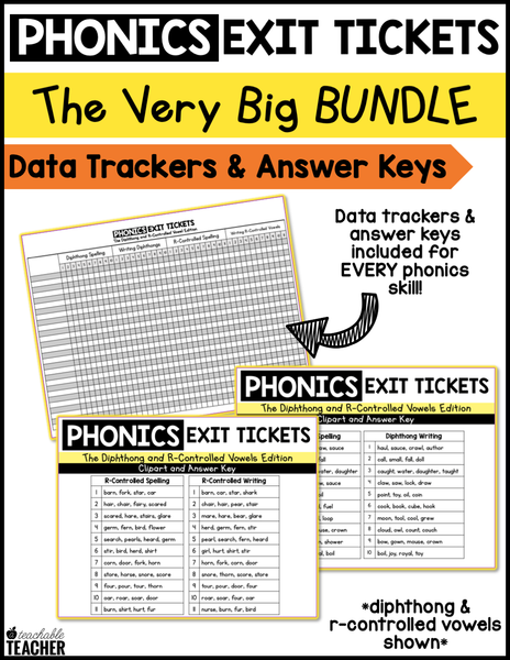 Phonics Exit Tickets- THE VERY BIG BUNDLE – A Teachable Teacher