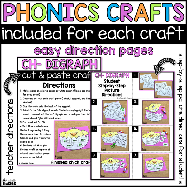 Phonics Crafts Growing BUNDLE – A Teachable Teacher