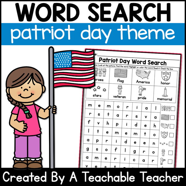 Patriot Day Word Search – A Teachable Teacher