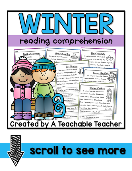 Winter Reading Comprehension – A Teachable Teacher