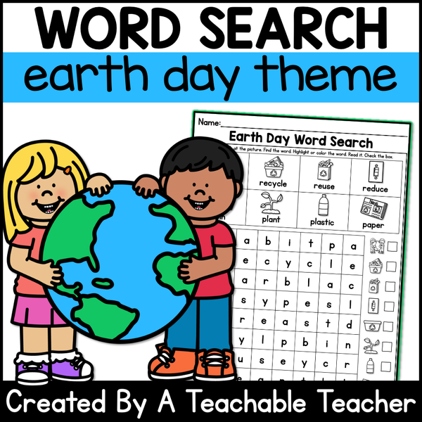 Earth Day Word Search – A Teachable Teacher