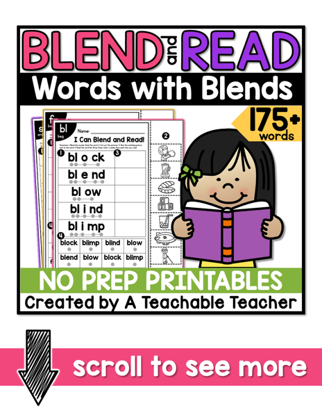 Blend and Read - Words with Blends – A Teachable Teacher