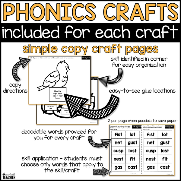Ending Blends Phonics Crafts – A Teachable Teacher