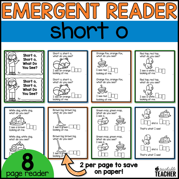 Short O Interactive Emergent Reader – A Teachable Teacher