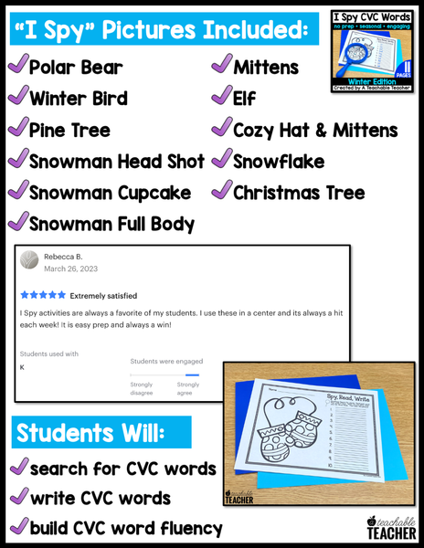 I Spy CVC Words - Winter Edition – A Teachable Teacher