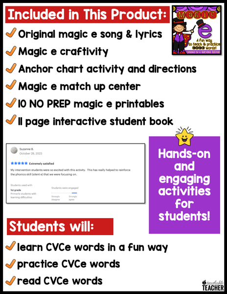 Magic E CVCe Mini Unit – A Teachable Teacher