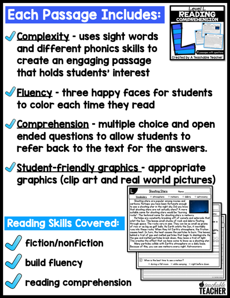 Level L Reading Comprehension Passages and Questions – A Teachable Teacher