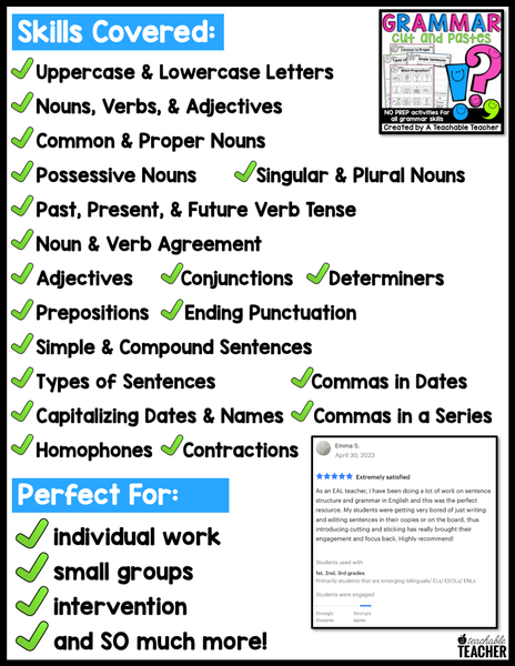 Grammar Cut and Pastes – A Teachable Teacher