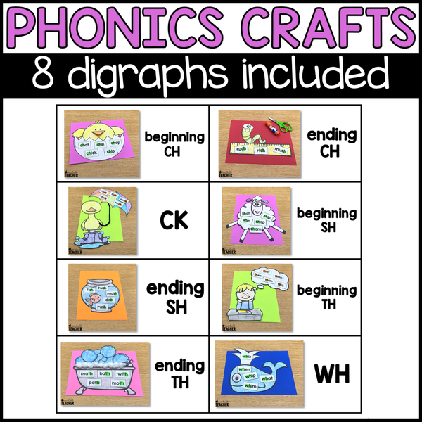 Digraph Phonics Crafts – A Teachable Teacher