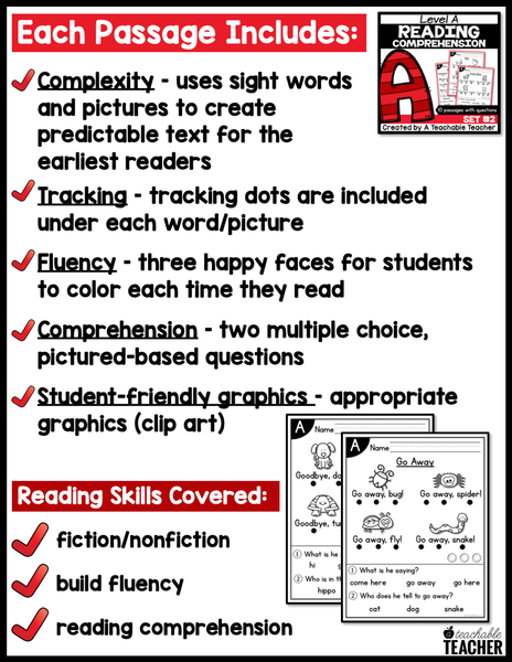 Level A Reading Comprehension Passages and Questions - Set Two – A ...