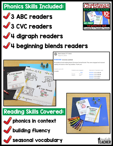 Christmas Decodable Readers – A Teachable Teacher
