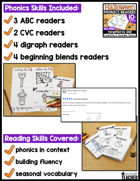 Halloween Decodable Readers – A Teachable Teacher