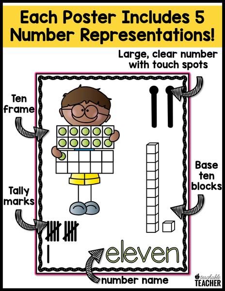 Number Posters - 11-20 – A Teachable Teacher