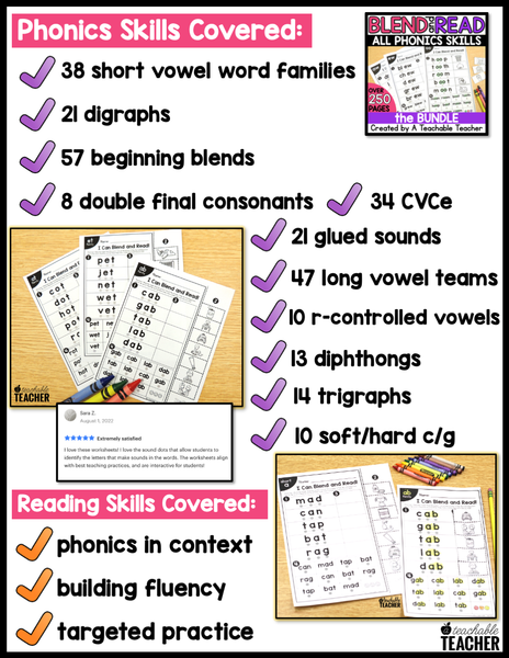Blend and Read - The BUNDLE – A Teachable Teacher
