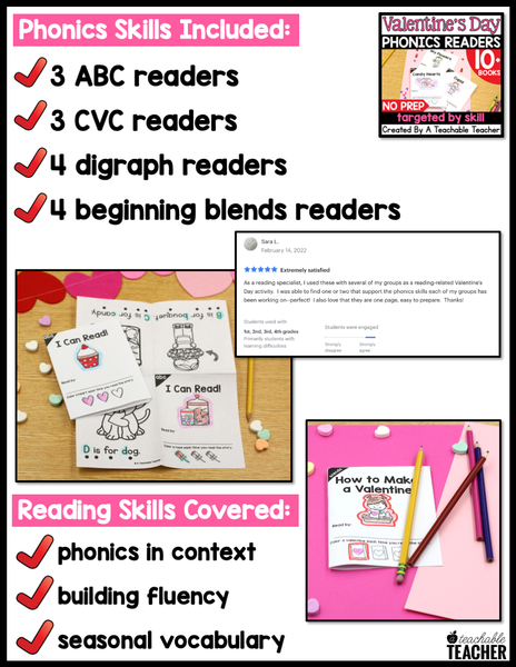 Valentine's Day Decodable Readers – A Teachable Teacher