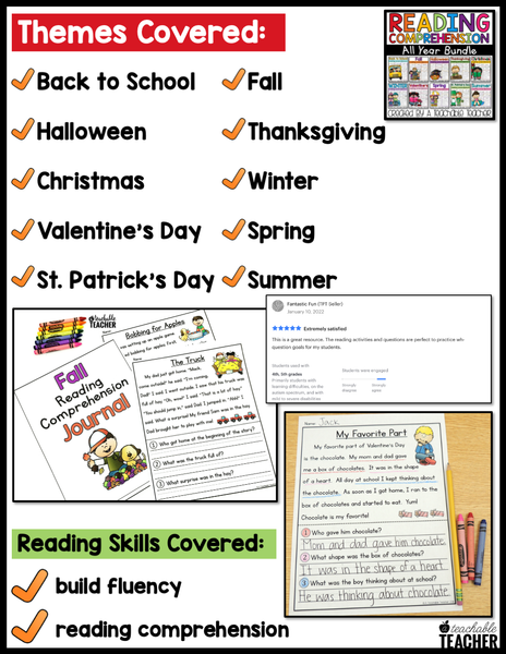 Reading Comprehension - The All Year BUNDLE – A Teachable Teacher