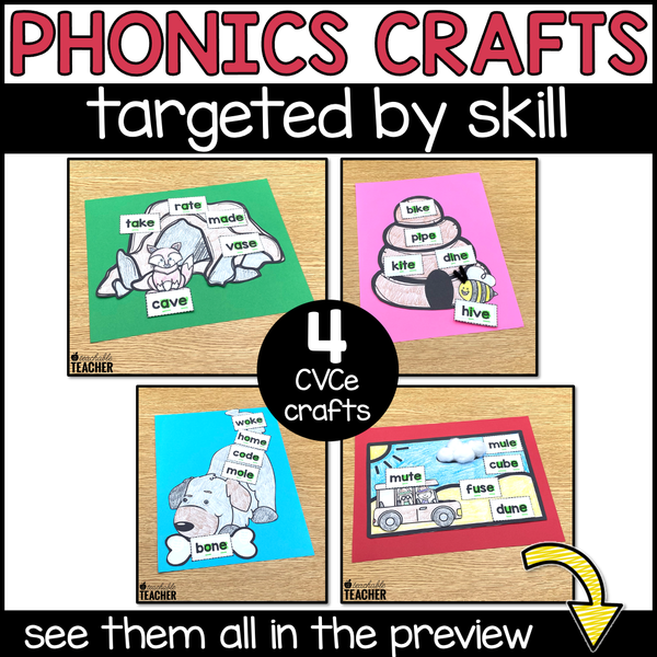 CVCe Phonics Crafts – A Teachable Teacher
