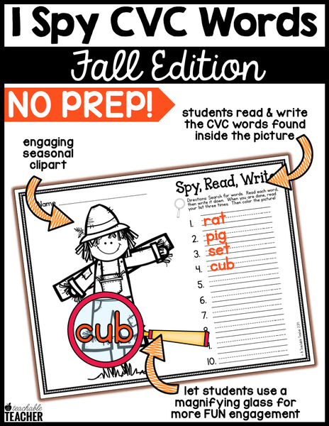 I Spy CVC Words - Fall Edition – A Teachable Teacher