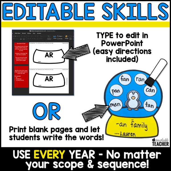 Winter Snow Globe Phonics Craft – A Teachable Teacher