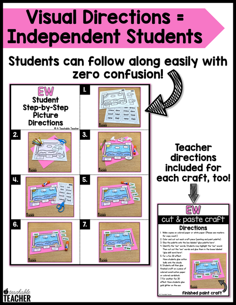 Diphthongs Phonics Crafts – A Teachable Teacher