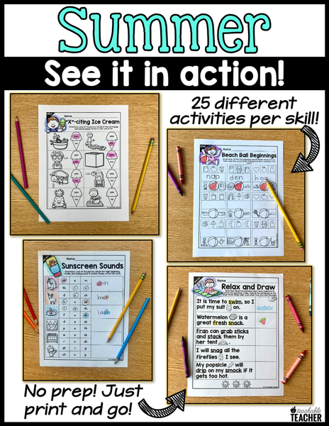 Summer Review Phonics Bundle- NO PREP – A Teachable Teacher