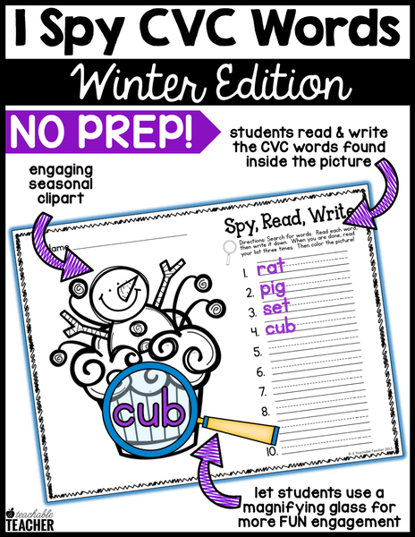 I Spy CVC Words - Winter Edition – A Teachable Teacher