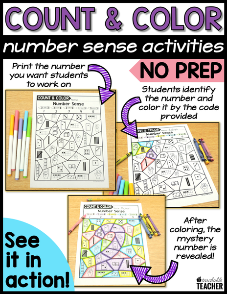 Count and Color - Number Sense Activities 0-10 – A Teachable Teacher