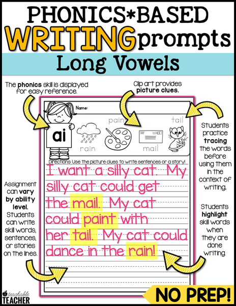 Phonics Based Writing - Long Vowels – A Teachable Teacher