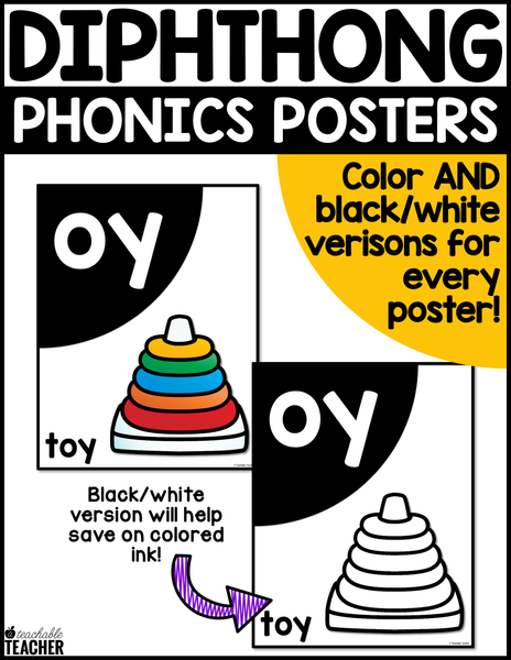 Diphthong Phonics Posters – A Teachable Teacher