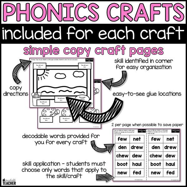 Diphthongs Phonics Crafts – A Teachable Teacher