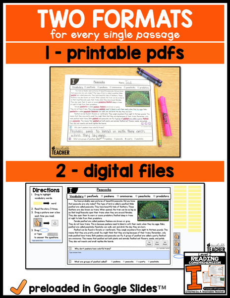 Level I Reading Comprehension Passages and Questions – A Teachable Teacher