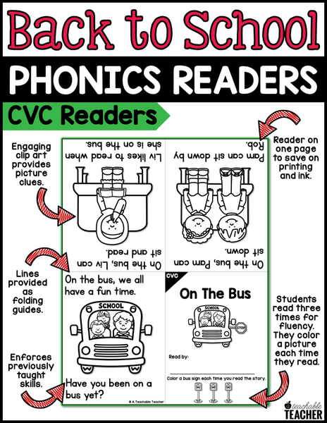 Back to School Decodable Readers – A Teachable Teacher