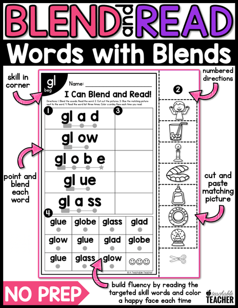 Blend and Read - Words with Blends – A Teachable Teacher