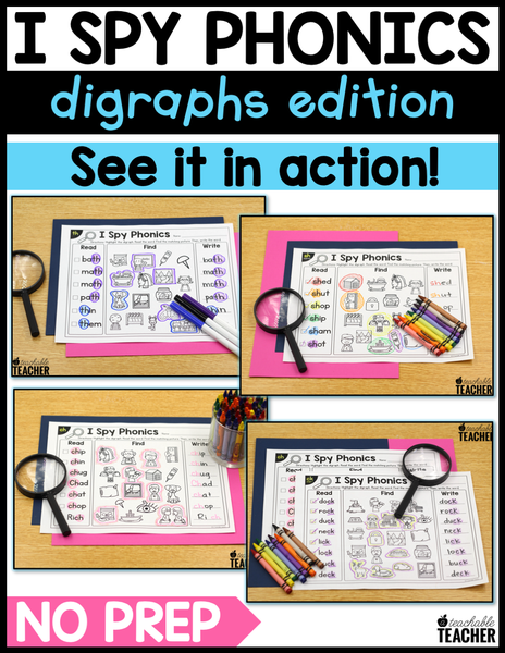 I Spy Phonics: Read & Write Words with Digraphs – A Teachable Teacher