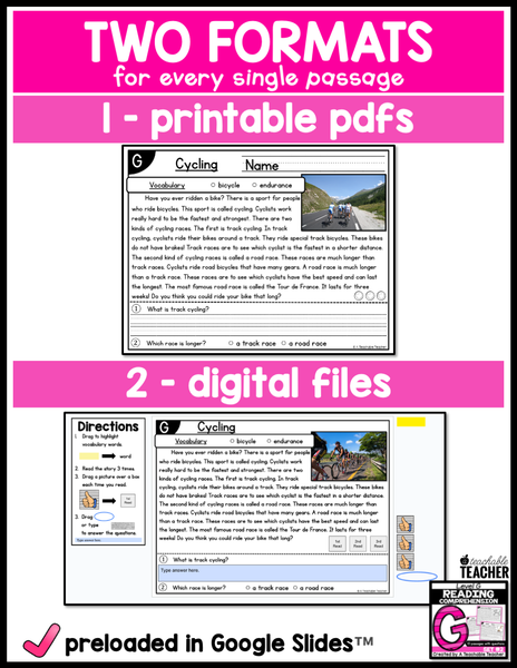 Level G Reading Comprehension Passages and Questions - Set Two – A ...