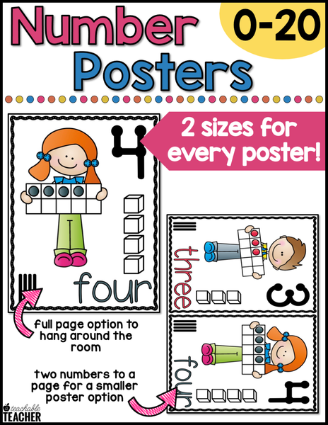 Number Posters 0-20 – A Teachable Teacher