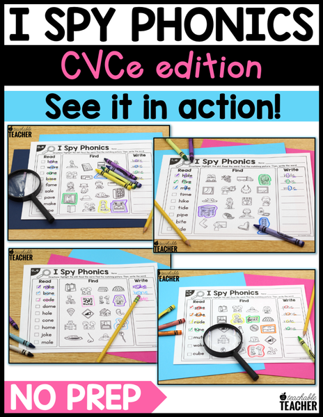 I Spy Phonics: Read & Write CVCe Words – A Teachable Teacher