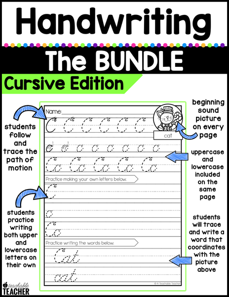 Handwriting Practice- The BUNDLE – A Teachable Teacher