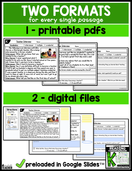Level K Reading Comprehension Passages and Questions – A Teachable Teacher