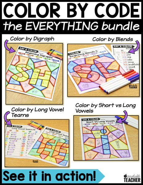 Color by Code- The GROWING BUNDLE – A Teachable Teacher