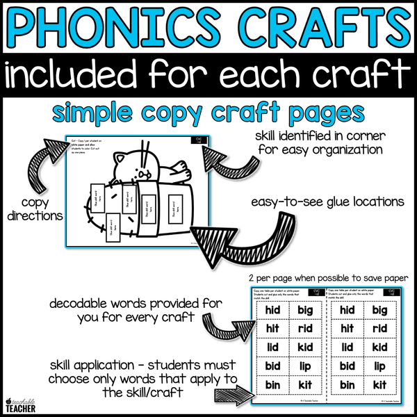 CVC Word Family Phonics Crafts – A Teachable Teacher