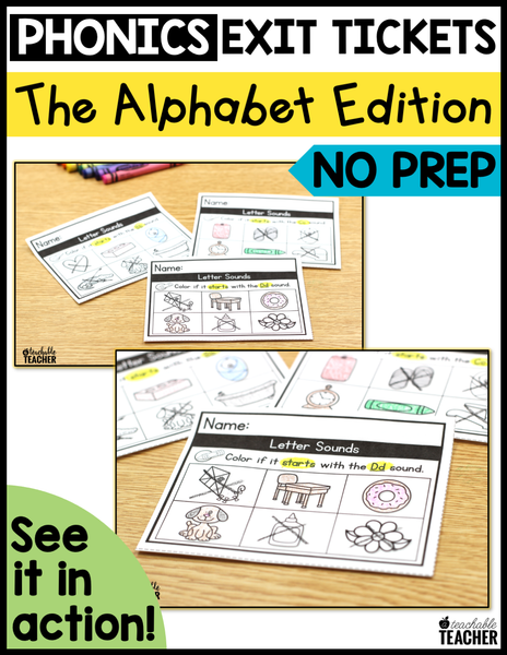 Phonics Exit Tickets - The Alphabet Edition – A Teachable Teacher