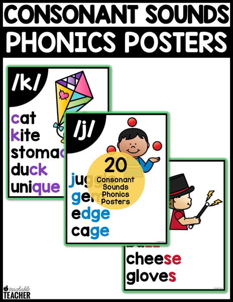 Consonant Sound Phonics Posters – A Teachable Teacher