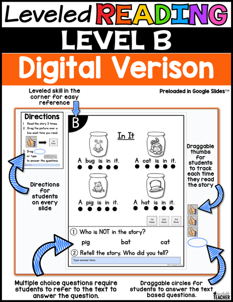 Level B Reading Comprehension Passages and Questions – A Teachable Teacher