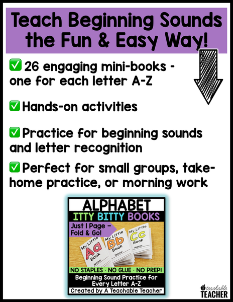 Itty Bitty Books - Alphabet Sounds Edition – A Teachable Teacher